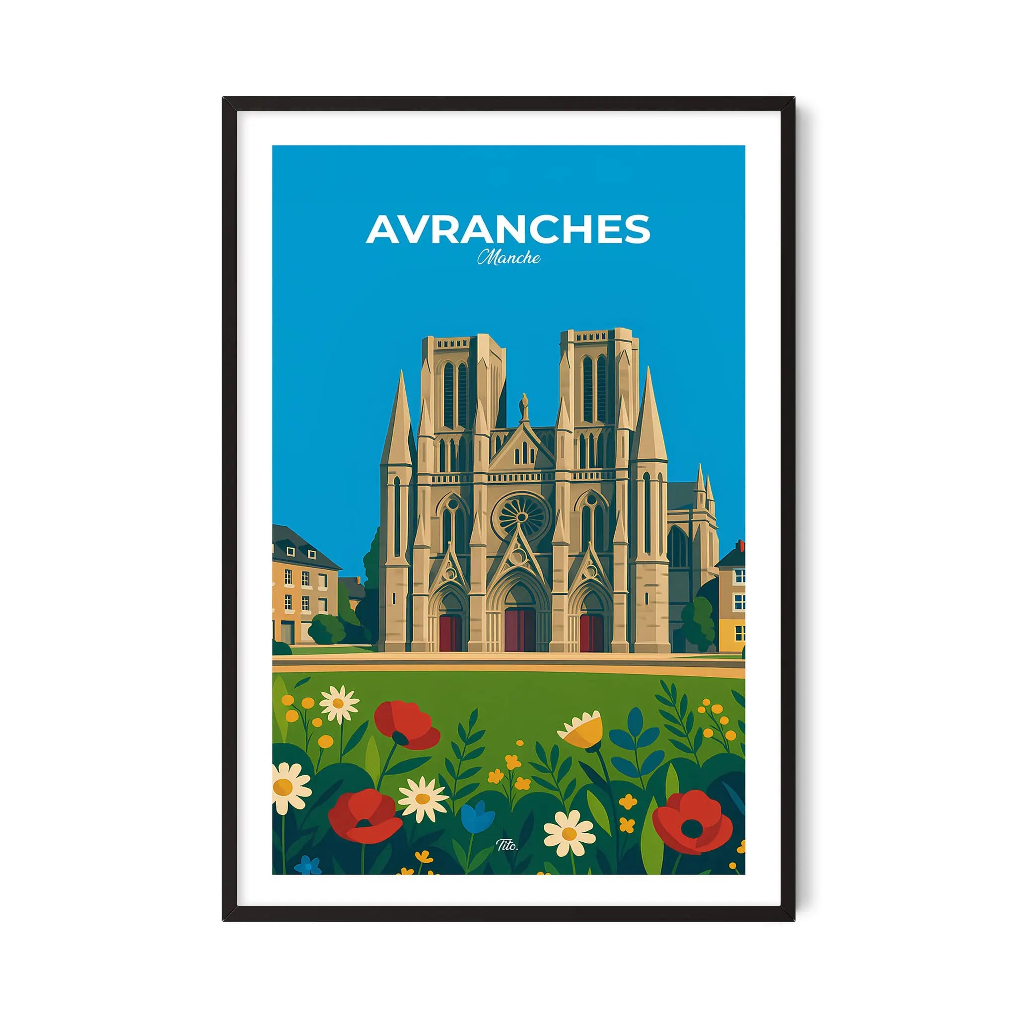 Affiche Avranches · Poster Vintage Premium · Made in France · Tito ...