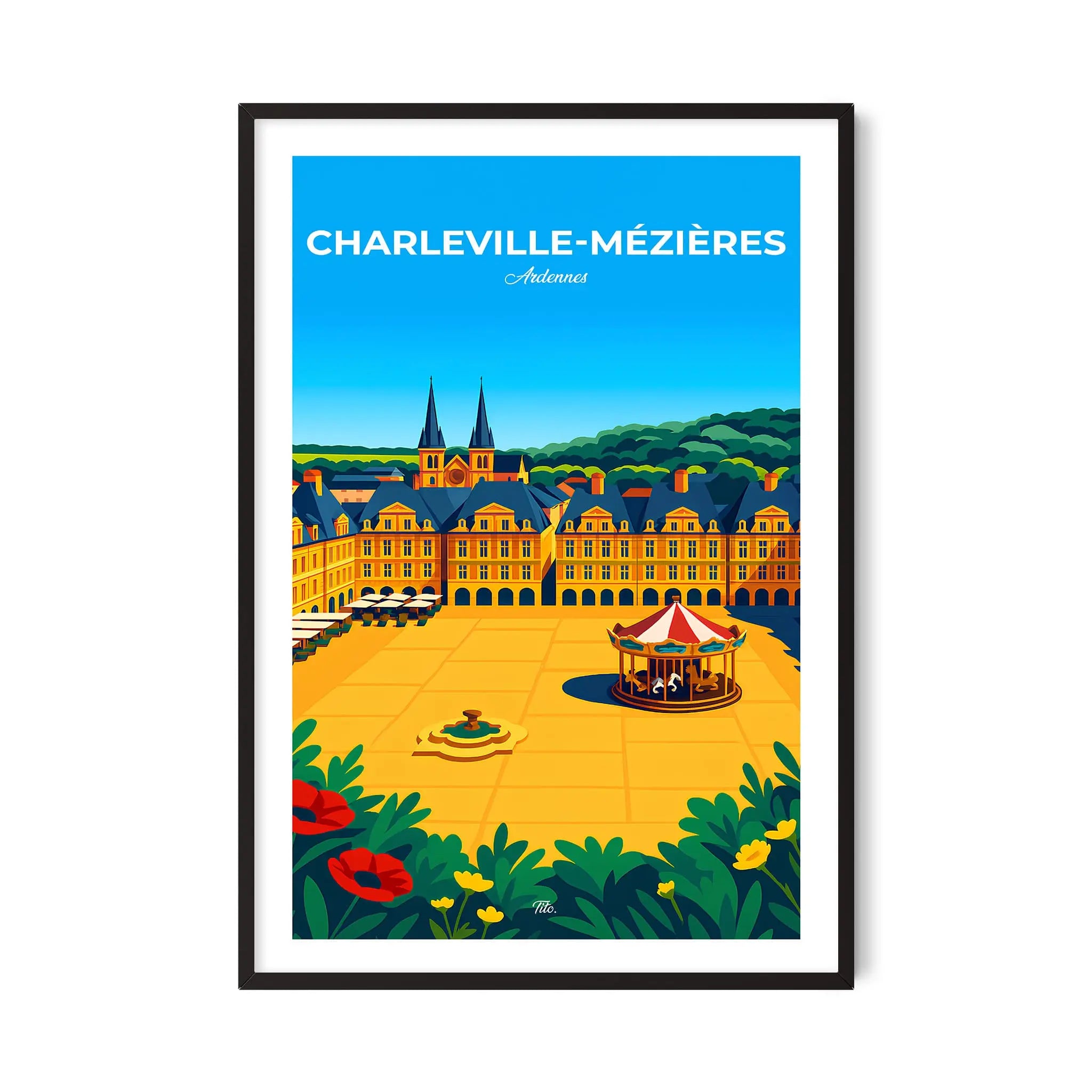 Affiche Charleville-Mézières · Poster Vintage Premium · Made in France ...