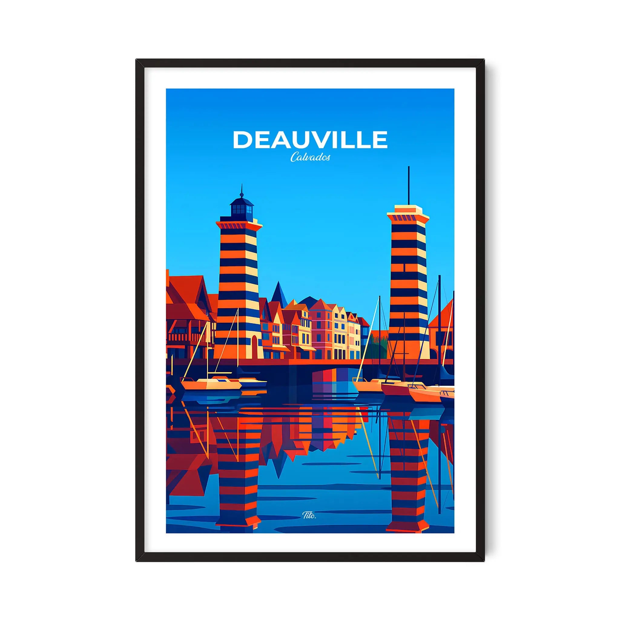 Affiche Deauville · Poster Vintage Premium · Made in France · Tito ...
