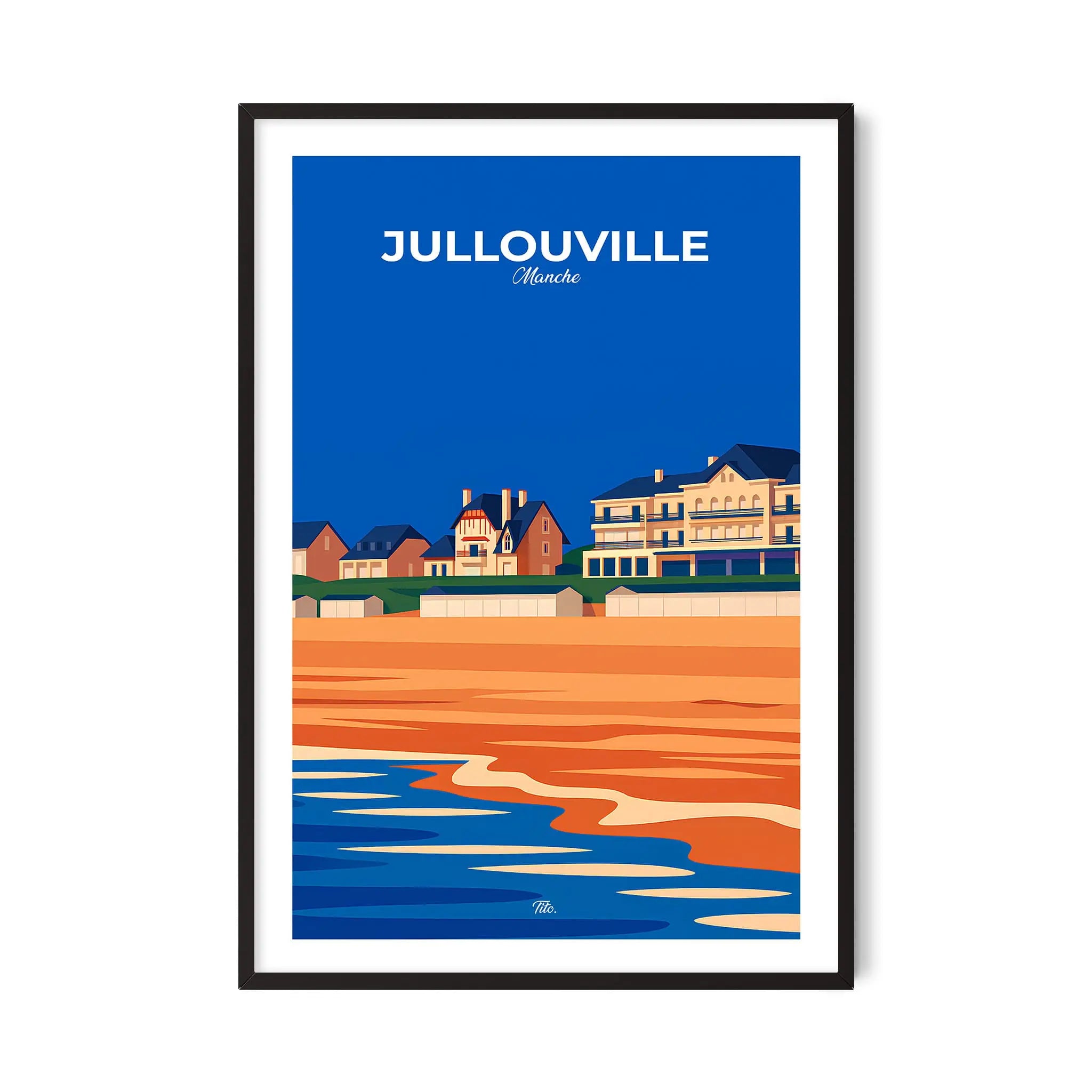 Affiche Jullouville · Poster Vintage Premium · Made in France · Tito ...