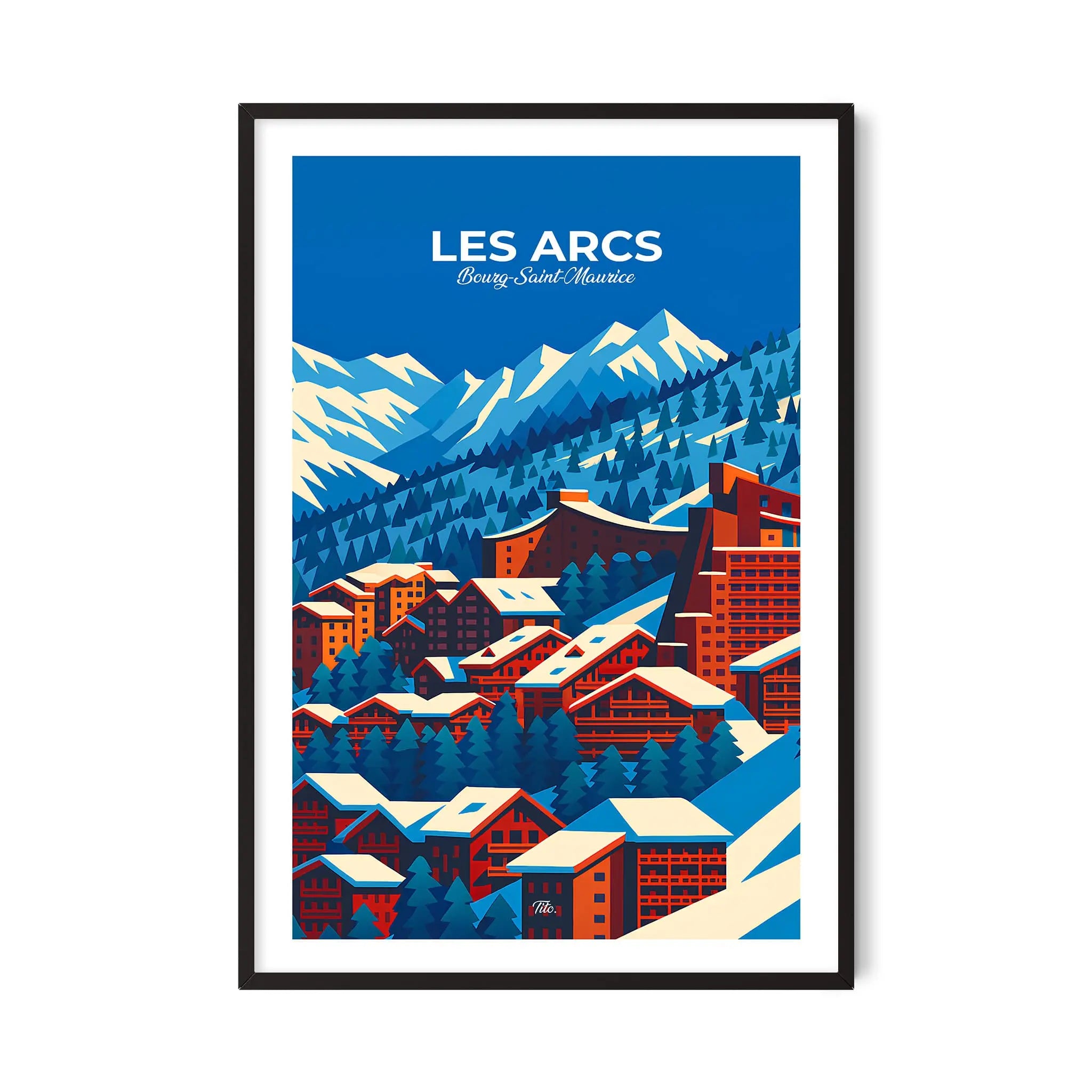Affiche Les Arcs · Poster Vintage Premium · Made in France · Tito ...