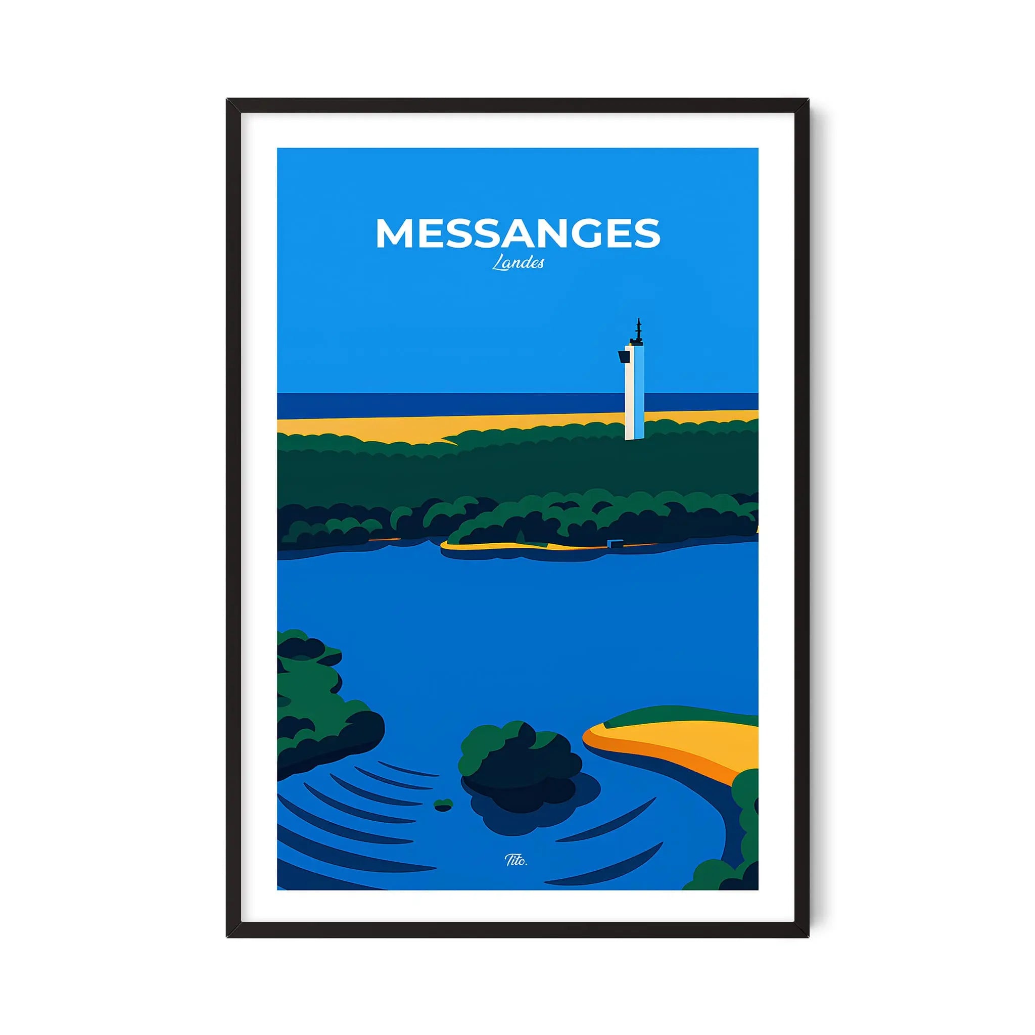 Affiche Messanges · Poster Vintage Premium · Made in France · Tito ...