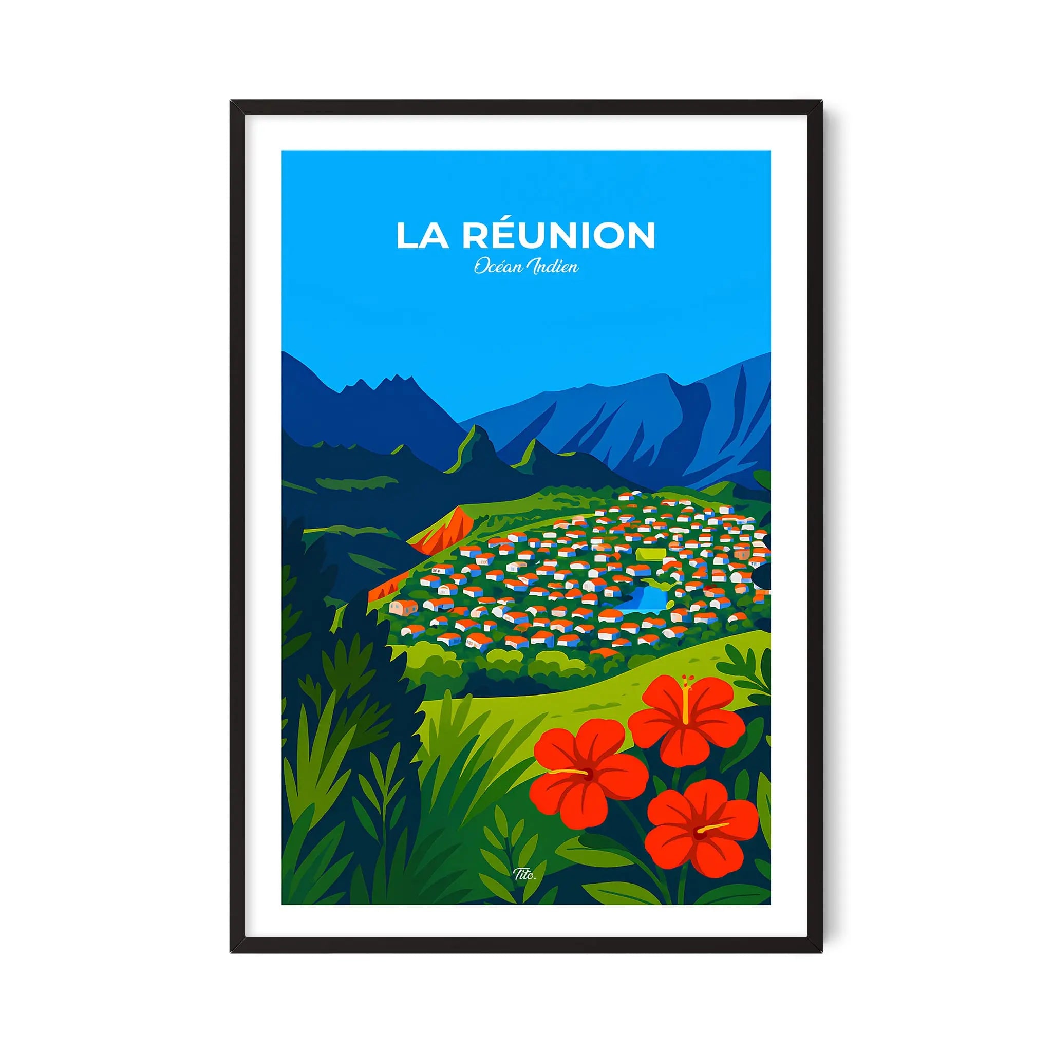 Affiche La Réunion · Poster Vintage Premium · Made in France · Tito ...